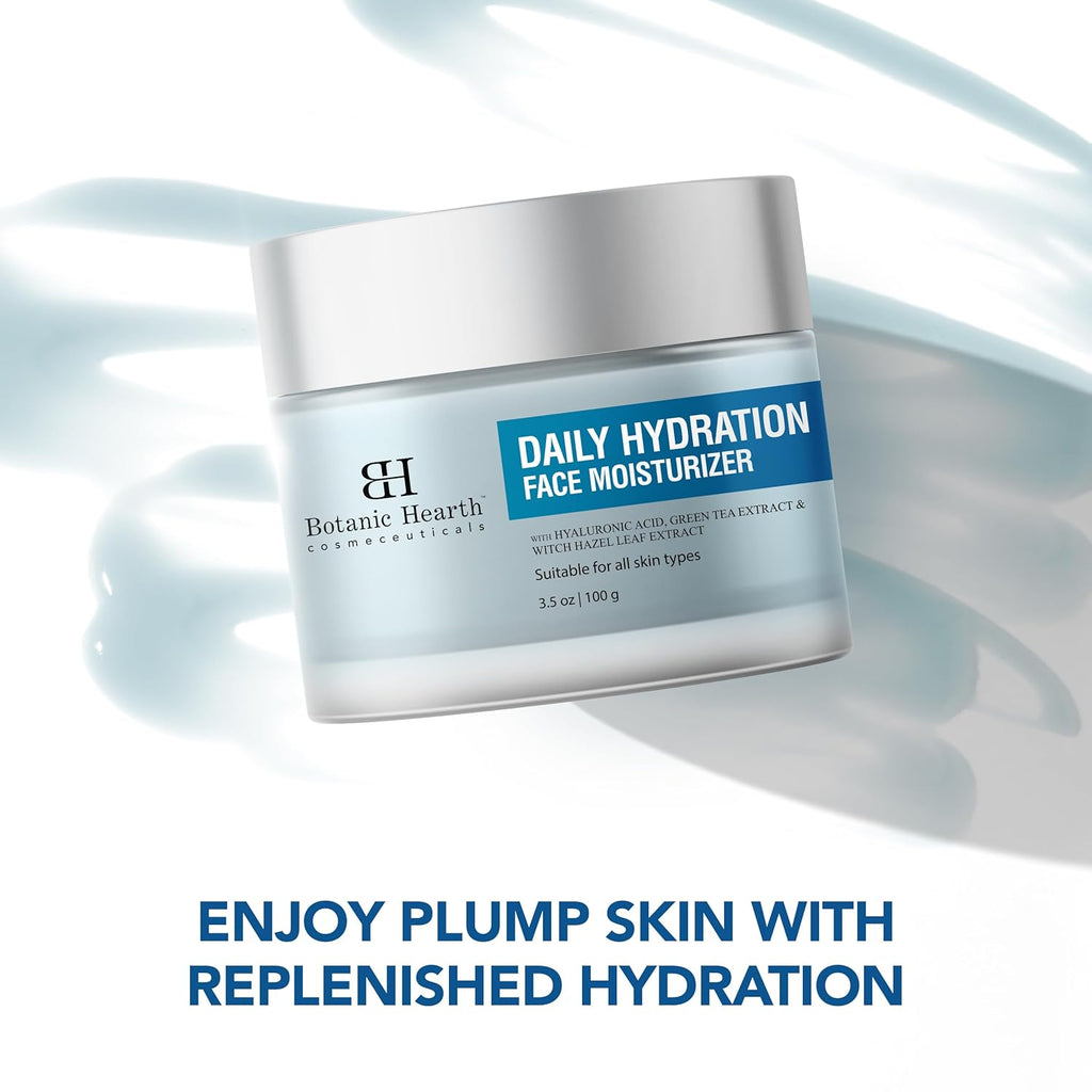 Daily Hydration Moisturizer for Face with Hyaluronic Acid & Green Tea ...