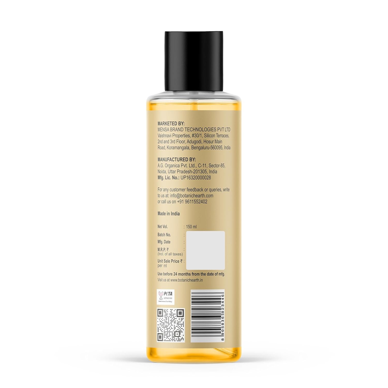 100% Pure & Natural Cold Pressed Castor Oil - Hexane Free I Fast Absor ...