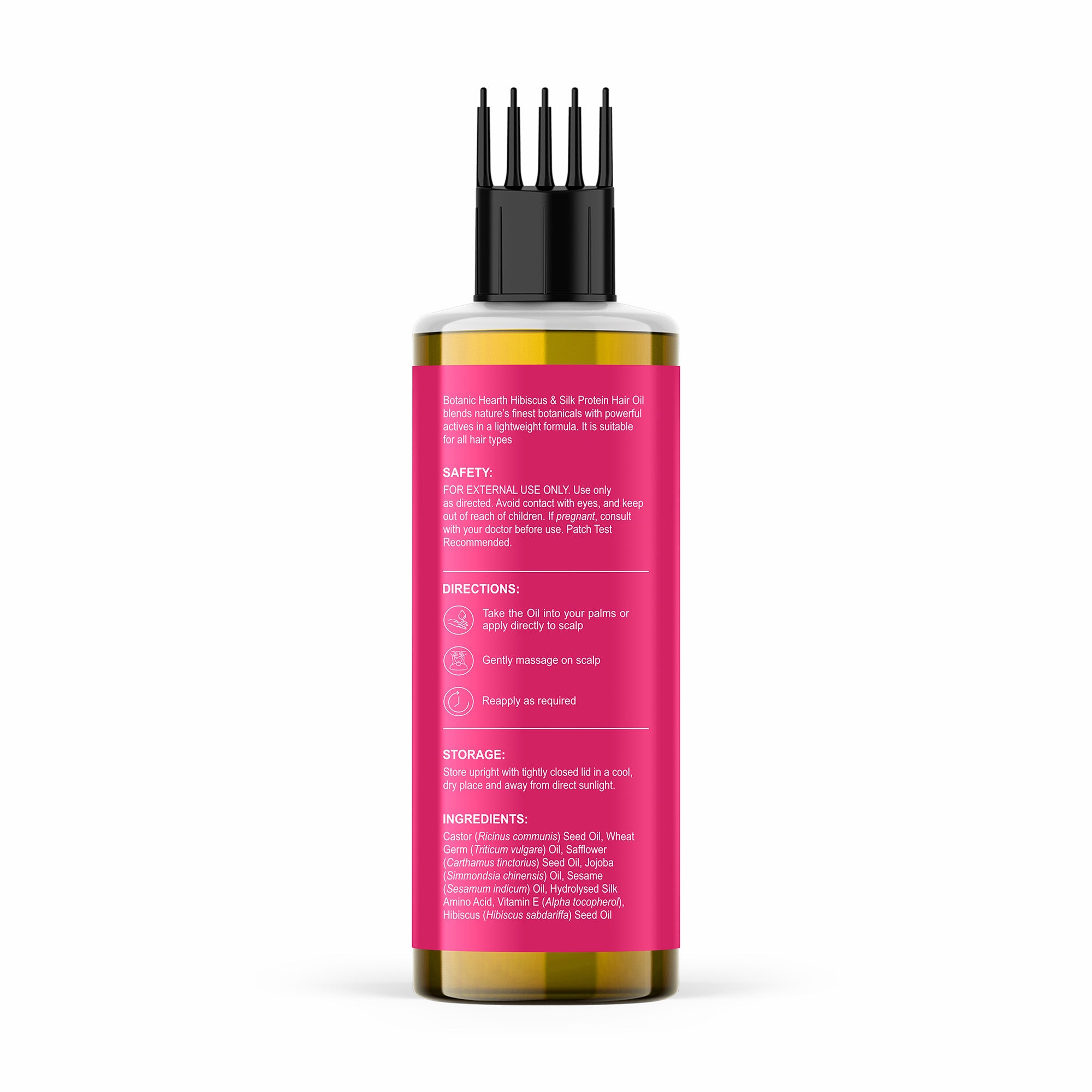 Hibiscus Silk Protein Oil for Hair Nourishment – 150ml – Botanic Hearth