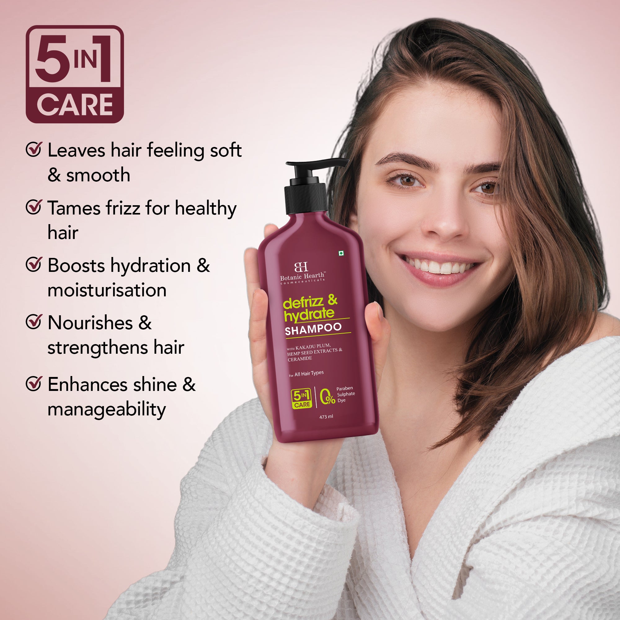 Defrizz & Hydrate Shampoo with Hemp Seed Extract & Ceramide – Botanic ...