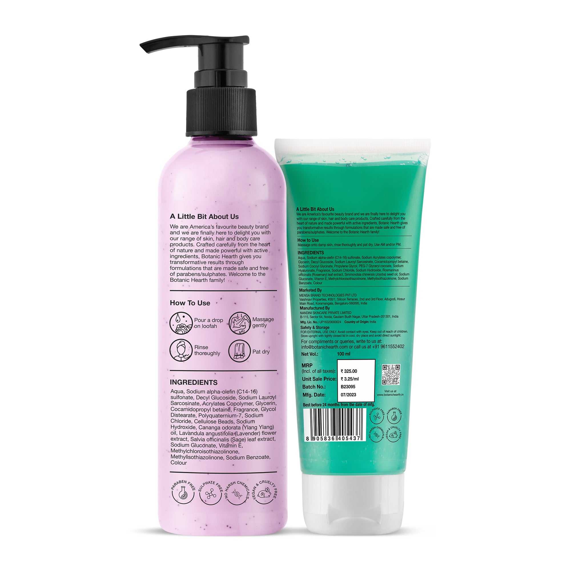Hyaluronic Face Wash with Lavender Body Wash (Pack of 2) – Botanic Hearth